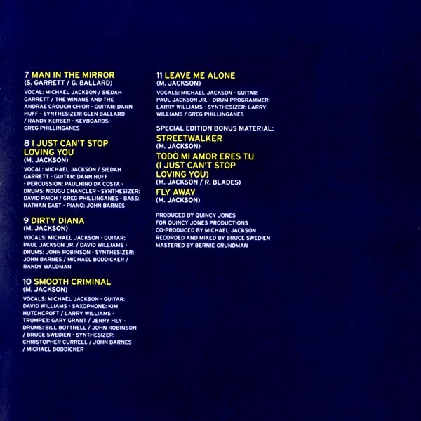 Michael Jackson The Collection cd3; bad : Booklet 2 | CD Covers | Cover ...